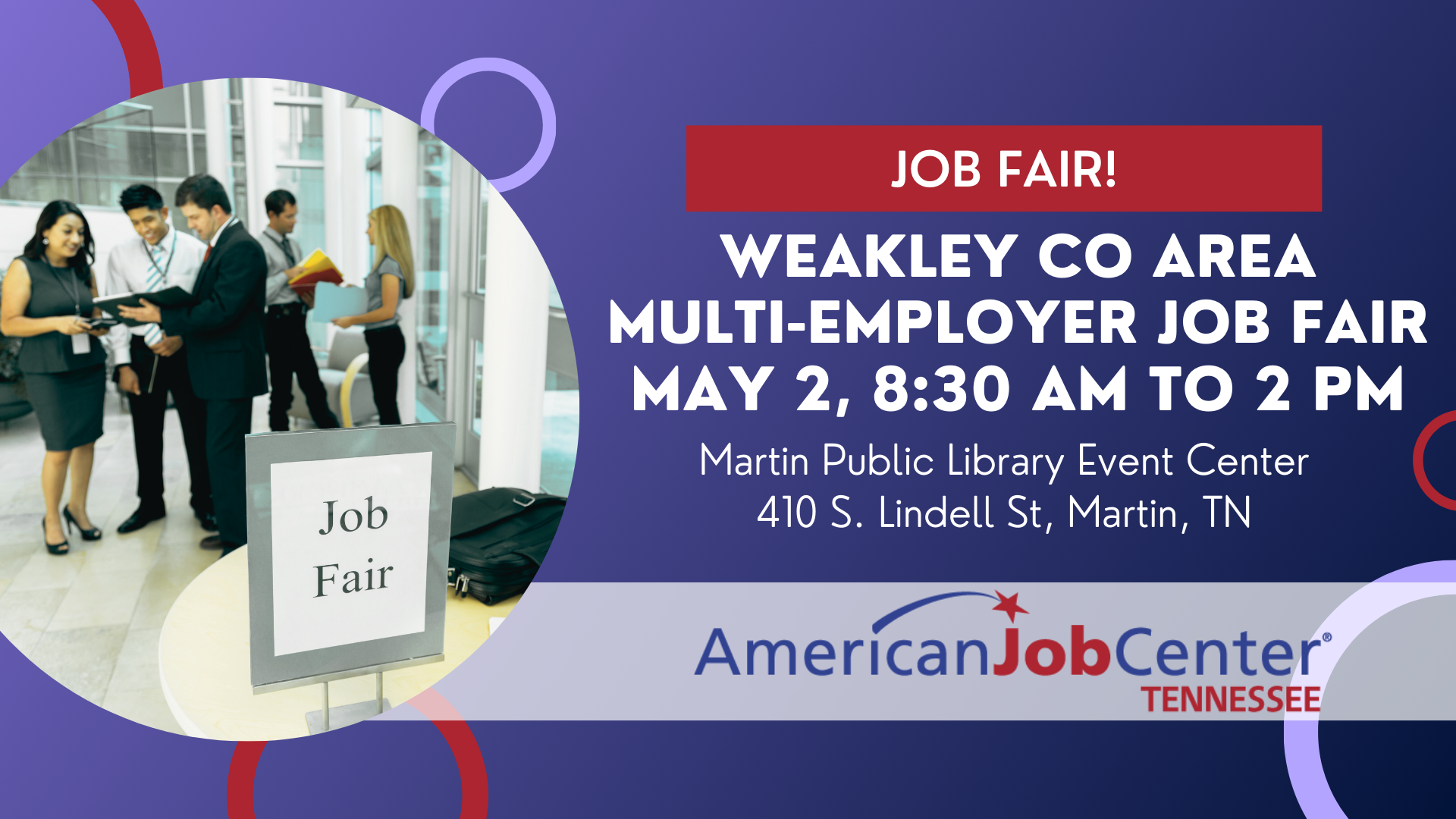 Weakley County Area Multi-Employer Job Fair – Northwest and Southwest ...